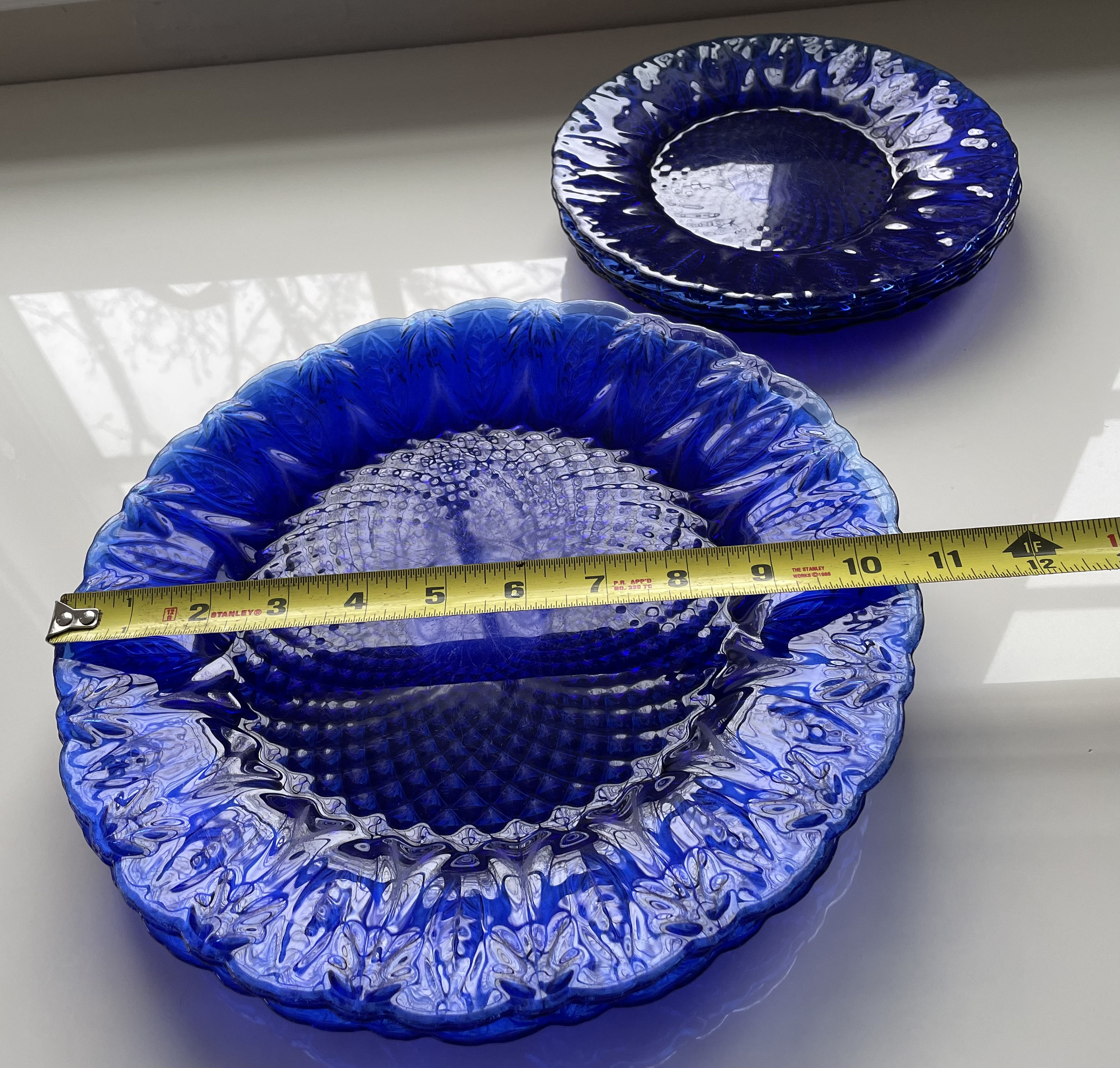 Avon Royal Sapphire Cobalt Blue Glass Made in France Dinner and Salad ...