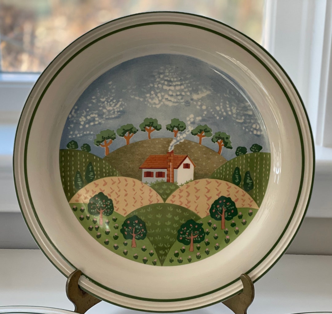 Sangostone Country Cottage Dinner Plates Set of 3 Made in Korea - Etsy