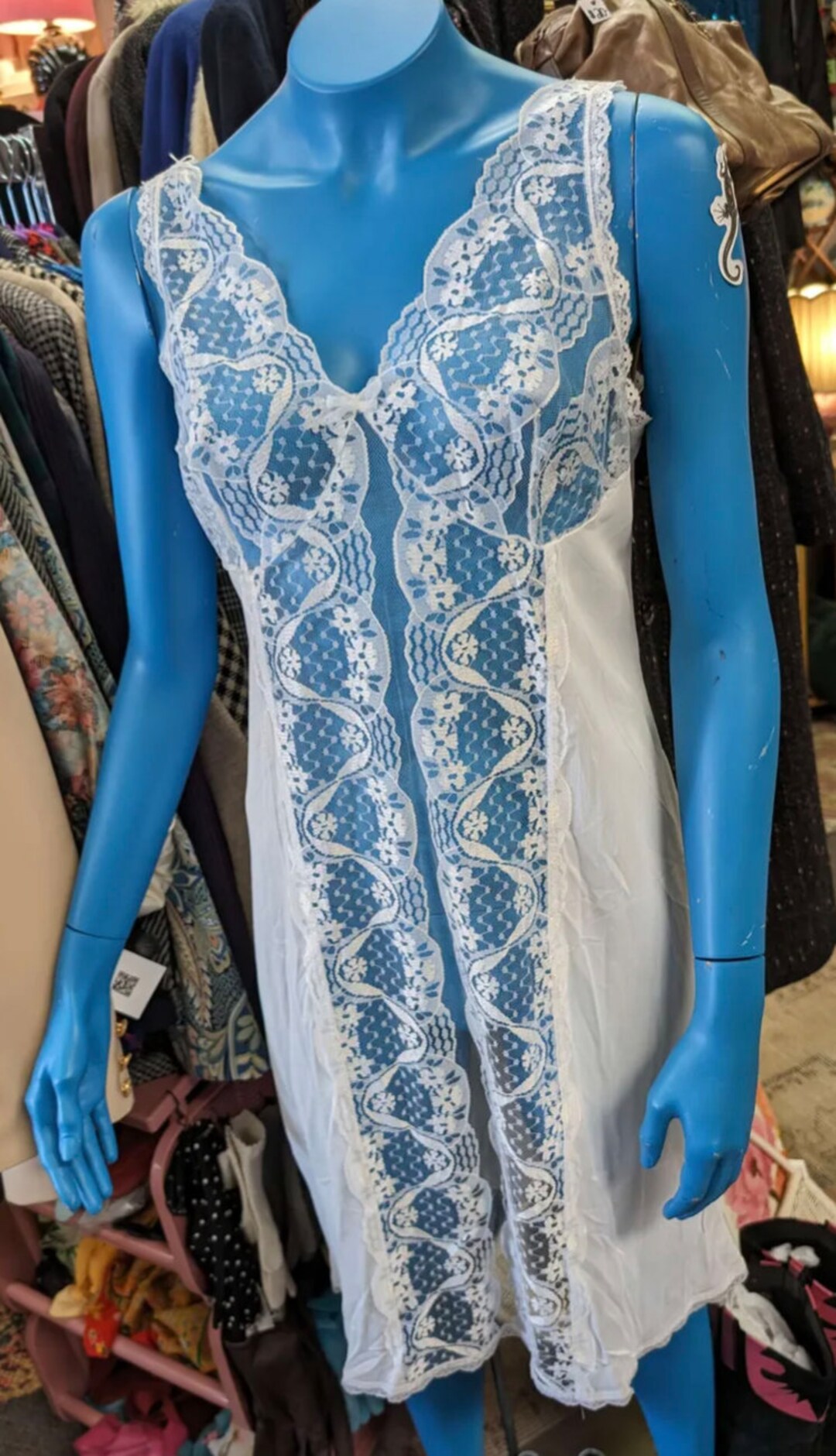 Vintage Ladies White Lace Lingerie Slip Dress Sheer - Etsy