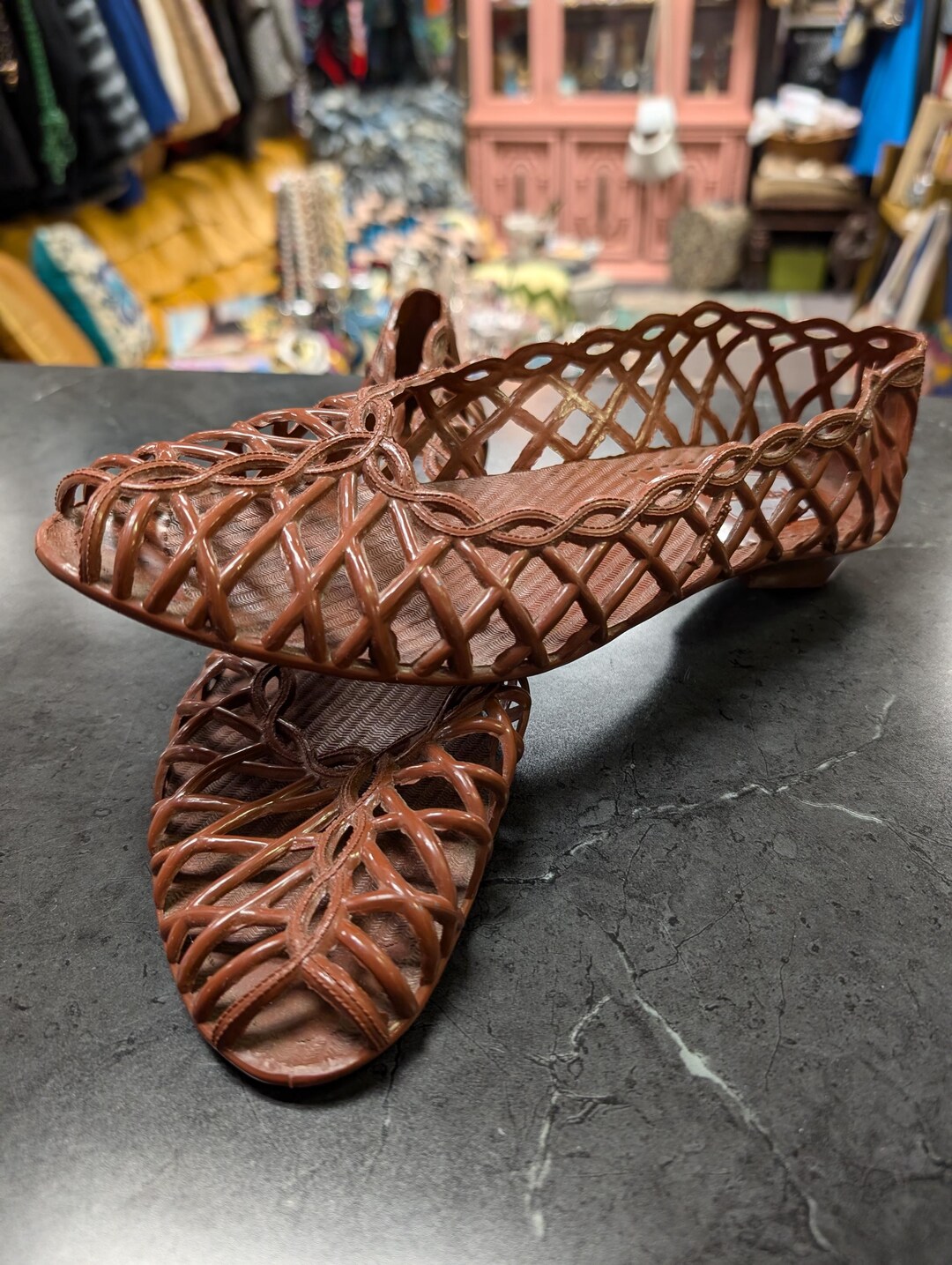 USA Made Sandak California Vintage Brown Ladies Women 10 Jelly Shoes ...