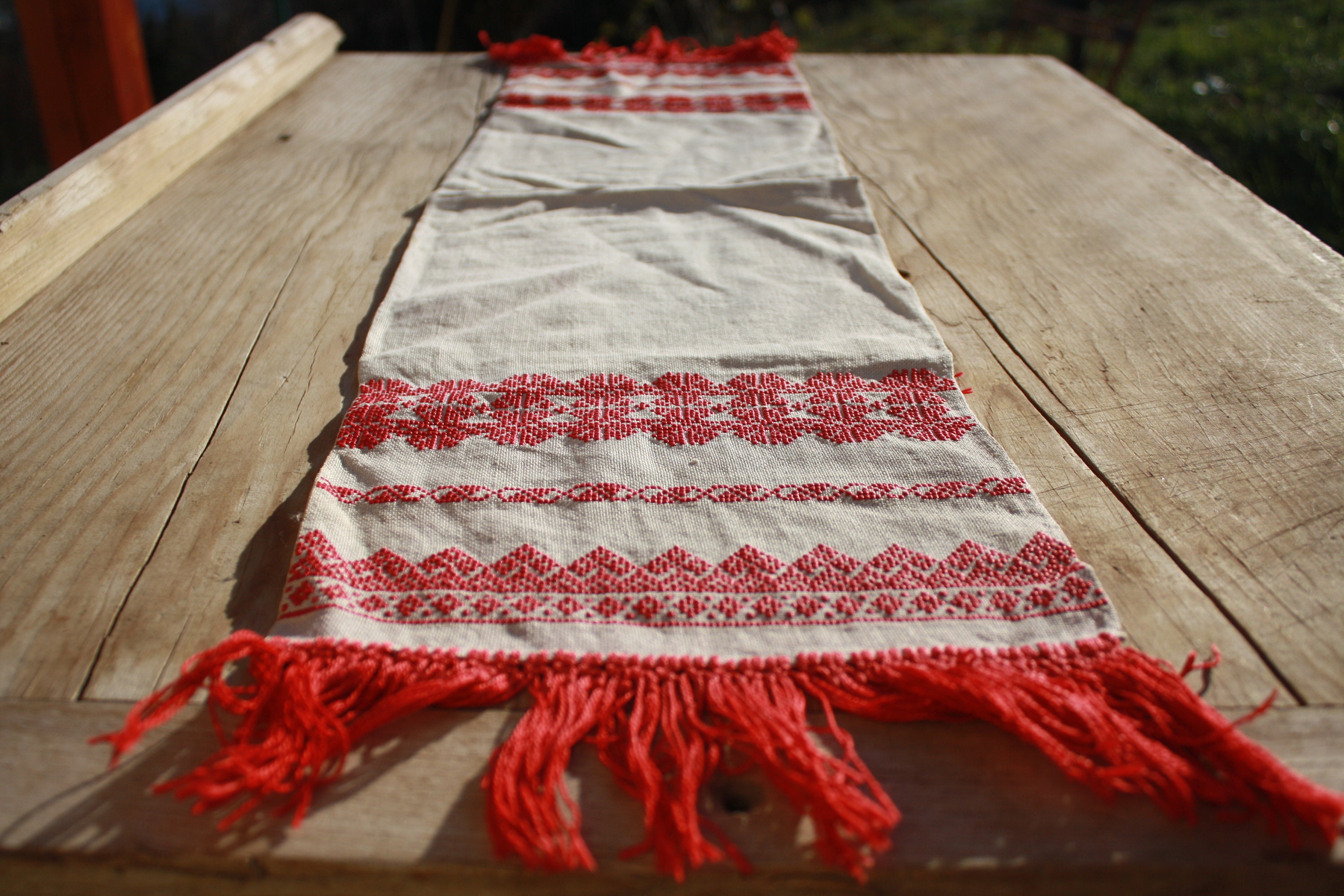 Traditional Folk Hungarian Handmade Cross Stitch Table Cover, Hungary ...