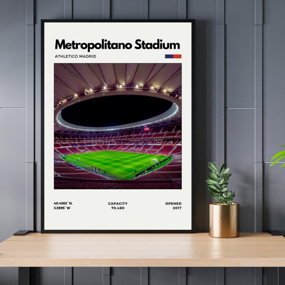 Metropolitano Stadium - Home of Atlético Madrid, Digital Print, Sports ...
