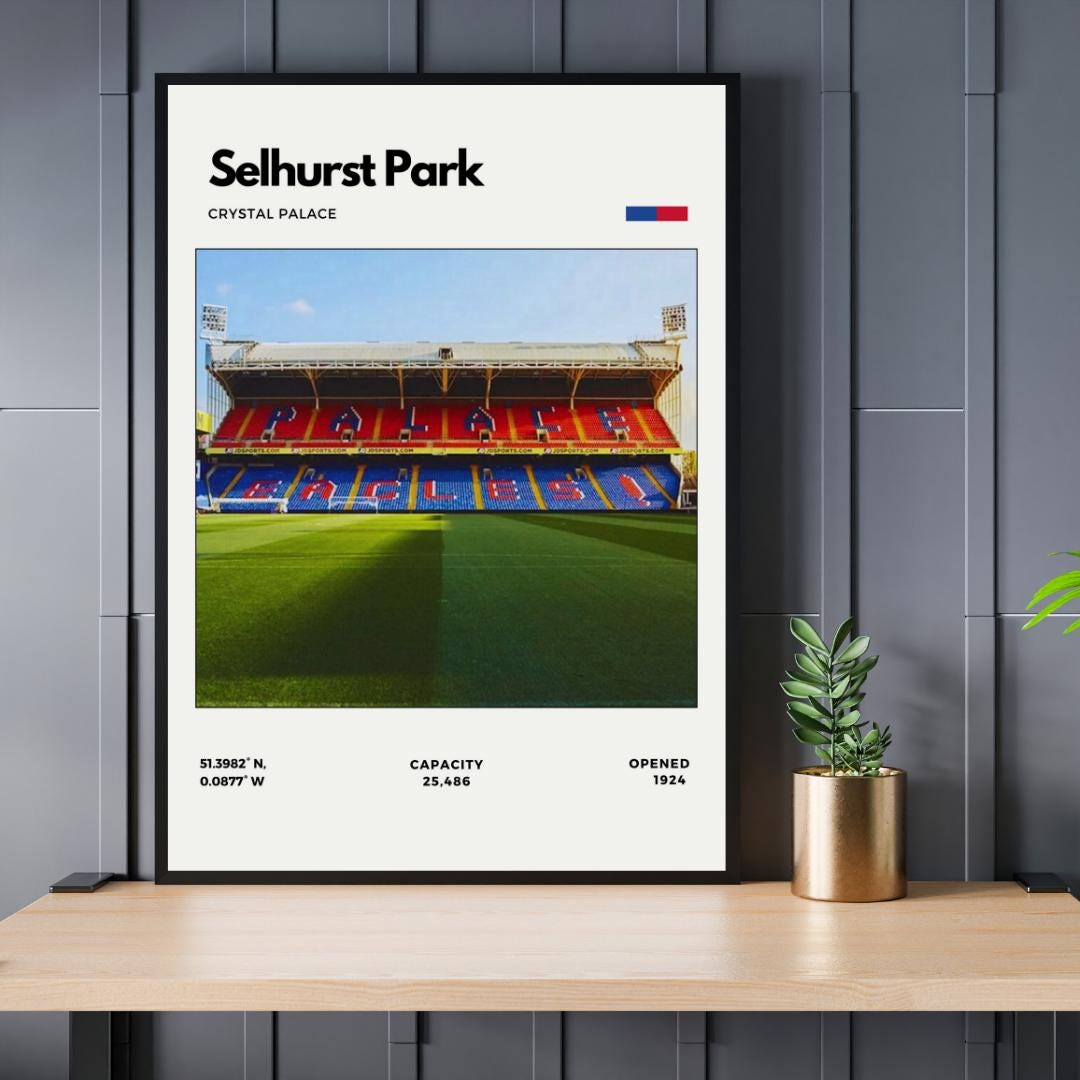 Selhurst Park Minimalist Digital Print | Home of Crystal Palace F.C ...