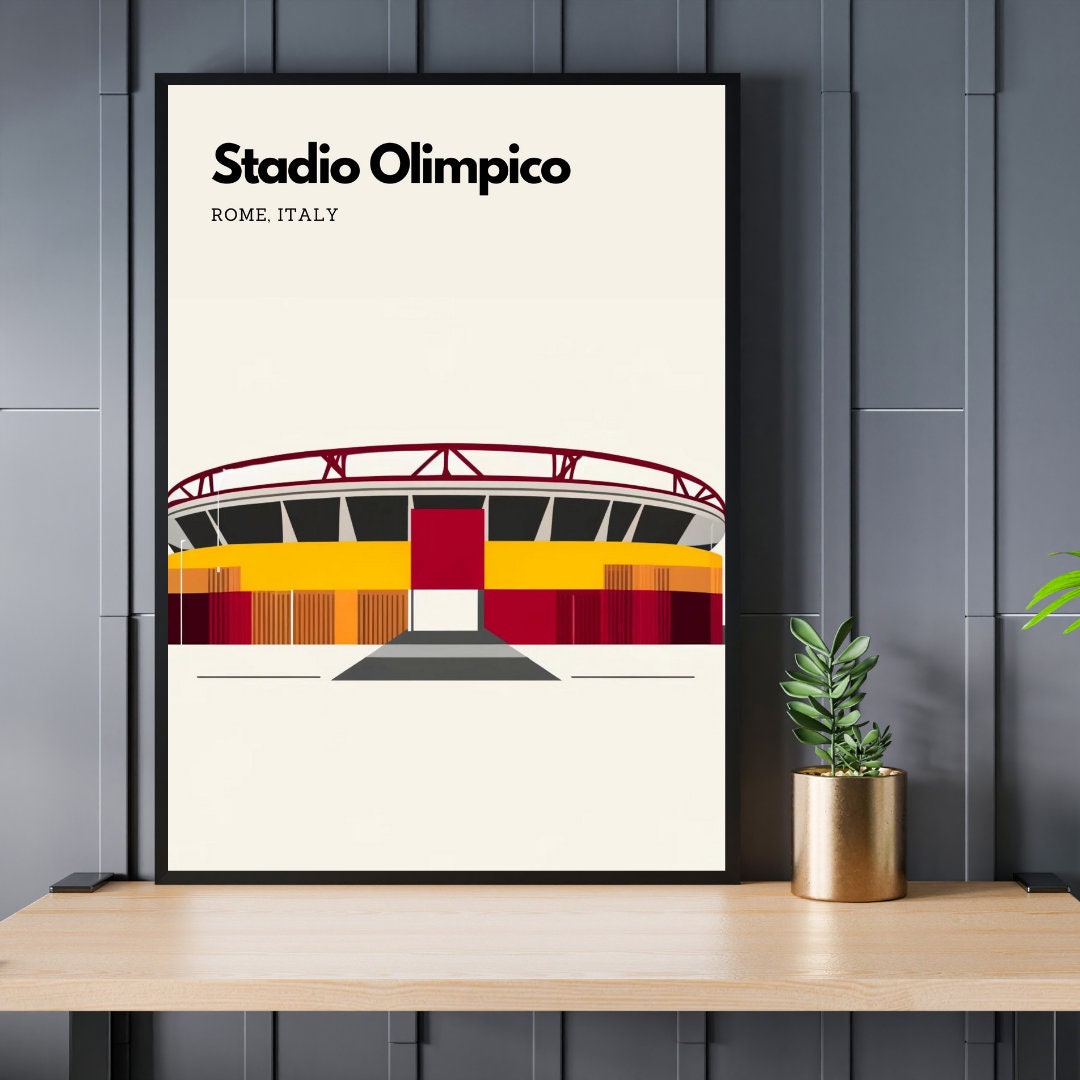 Stadio Olimpico - Home of A.S. Roma - Digital Print, Office Art ...