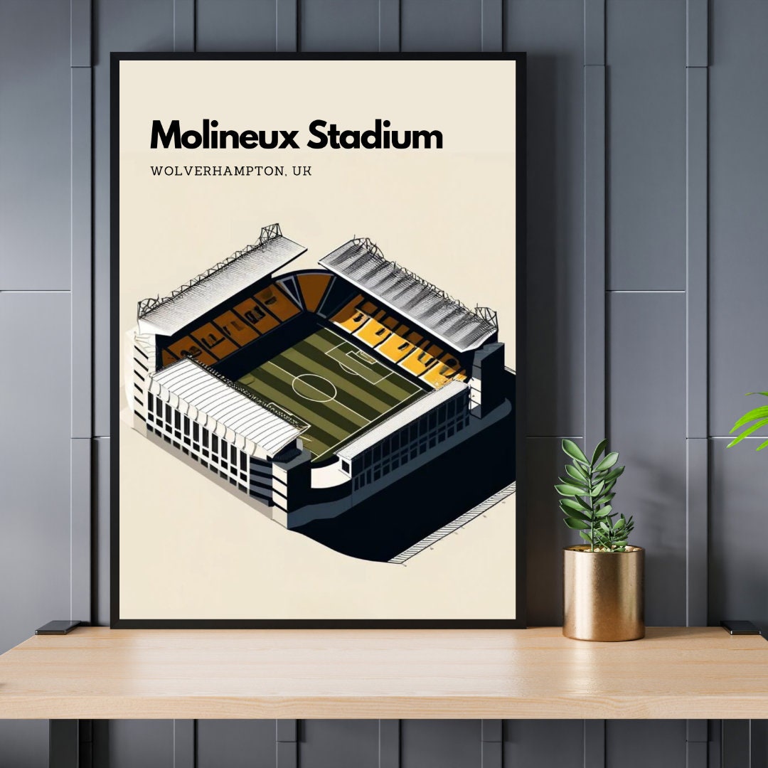 Molineux Stadium Wolverhampton Wanderers Digital Print, Overhead View ...