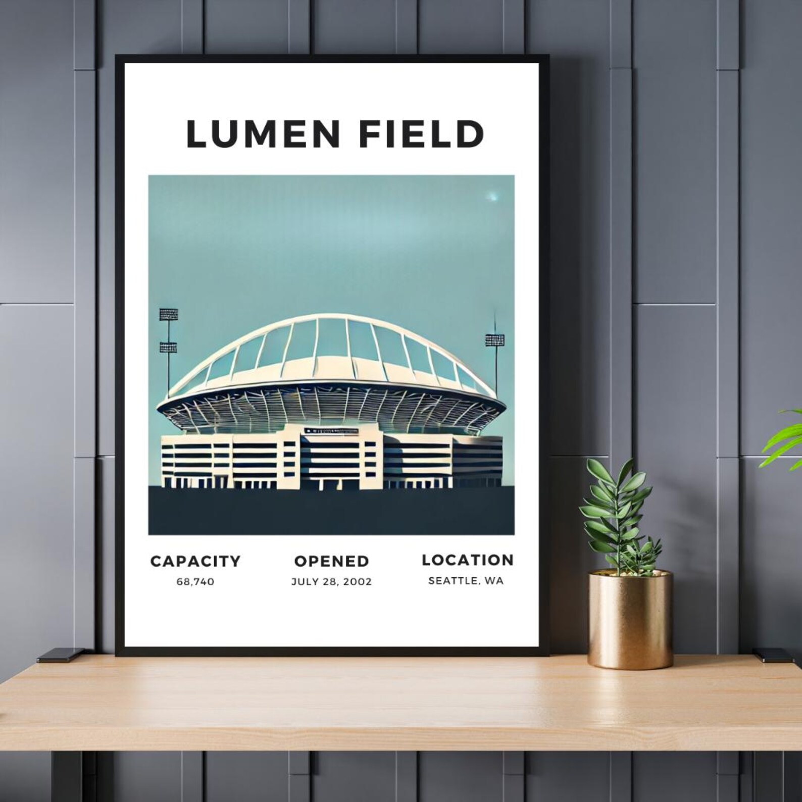 Lumen Field Print, Home of the Seattle Seahawks, Office Print, Games ...