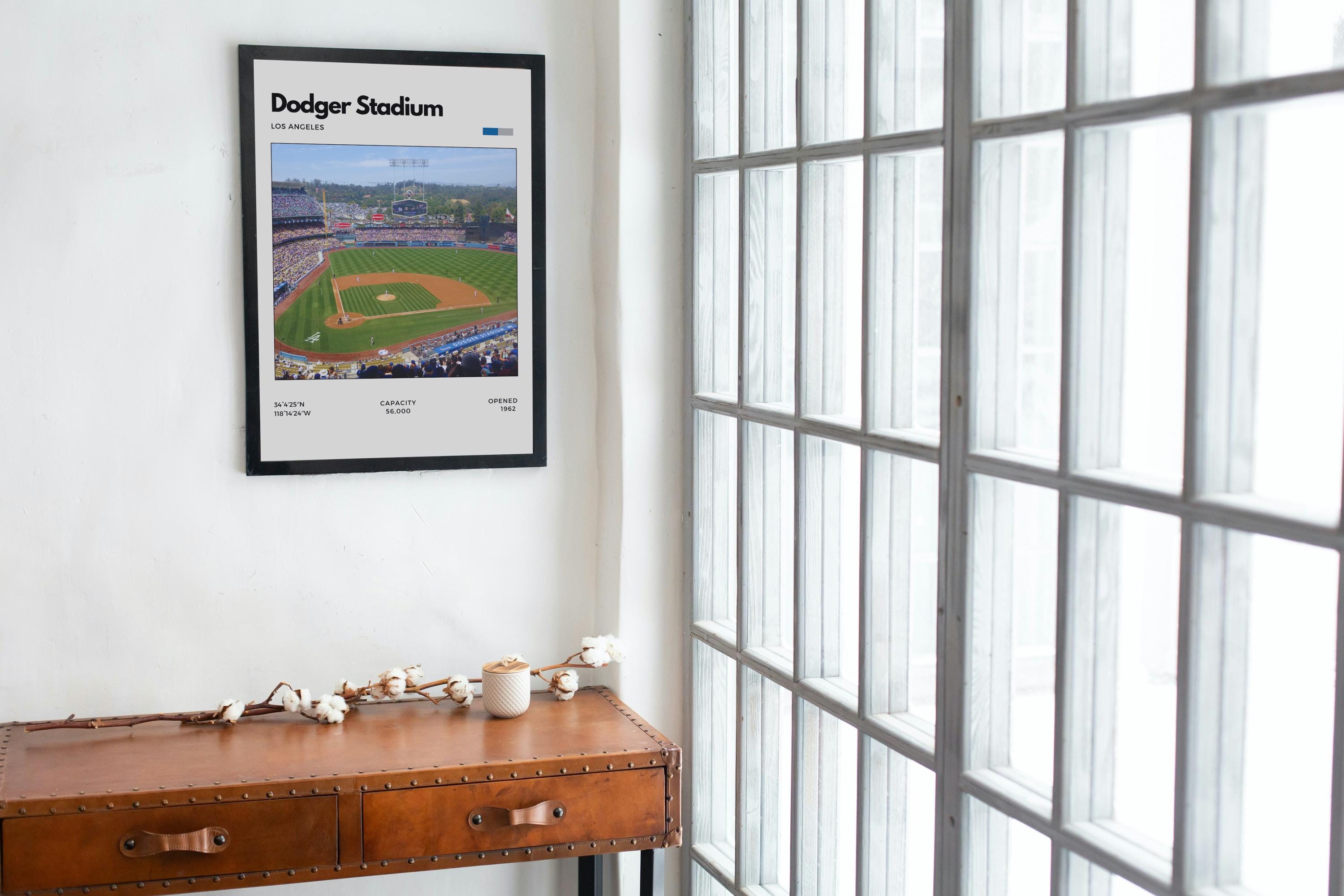 Dodger Stadium Poster - Home of Los Angeles Dodgers, Stadium Art ...