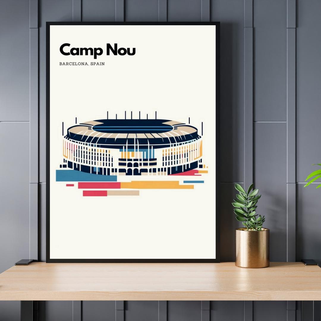 Camp Nou - Home of F.C Barcelona, Digital Print, Sports Posters, Office ...