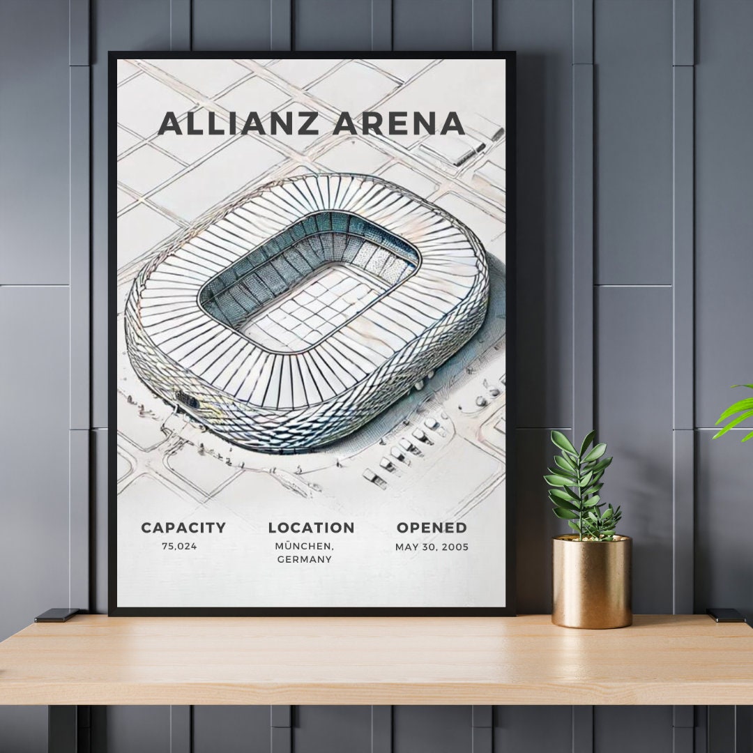Allianz Arena Stadium Print, Munich, Germany, Digital Art, Bayern ...