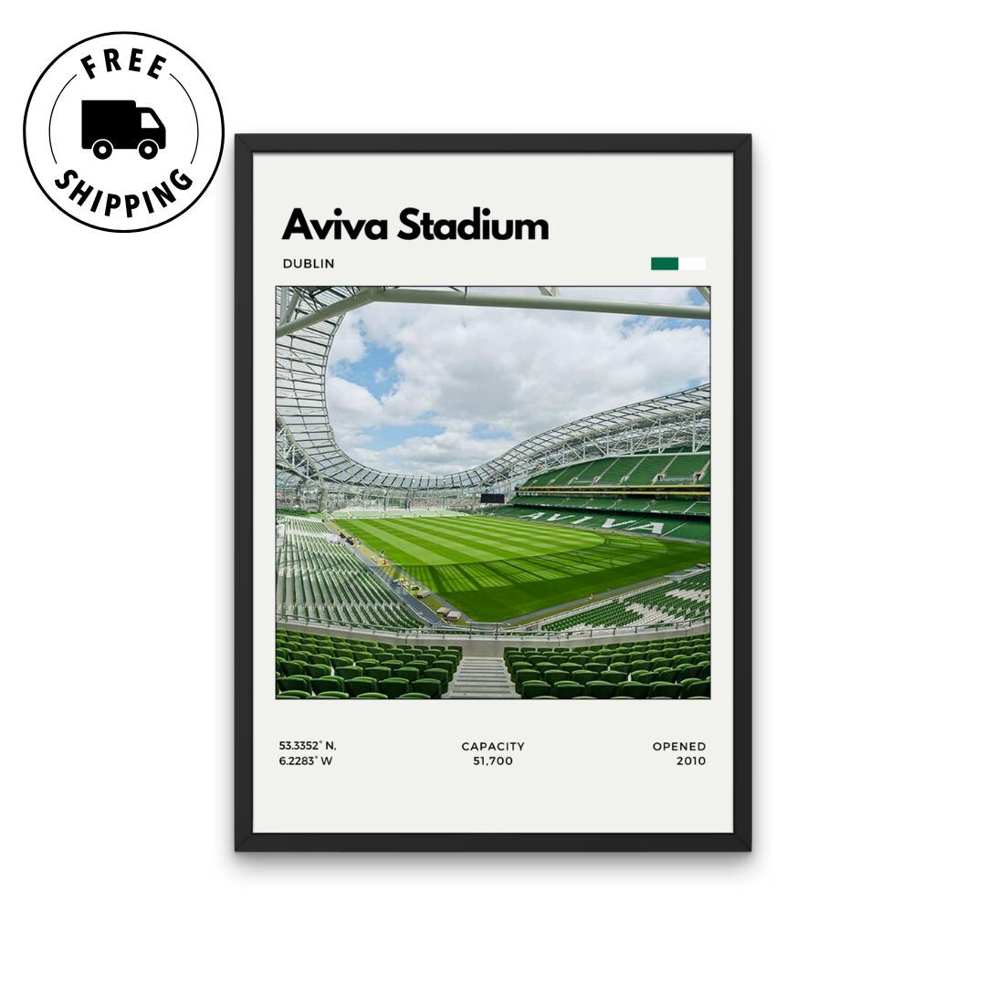 Aviva Stadium Dublin Poster - Home of Irish Rugby & Soccer - Etsy