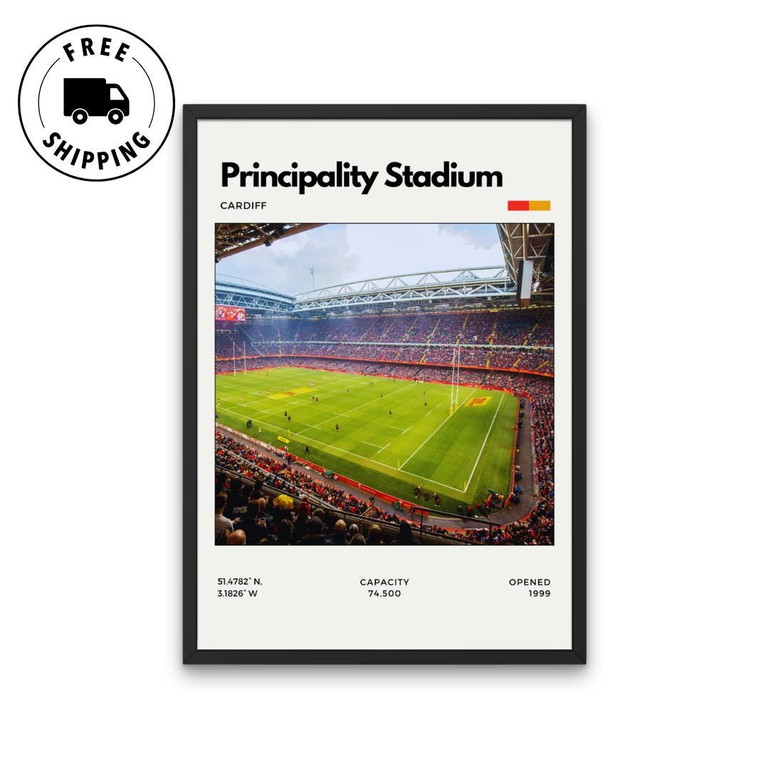 Principality Stadium Poster - Home of Wales Rugby - Etsy UK