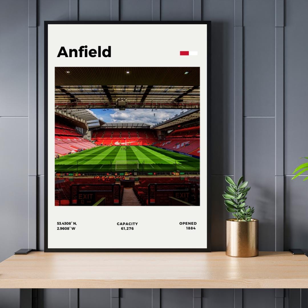 Anfield Stadium Digital Print - Home of Liverpool F.C. - Etsy