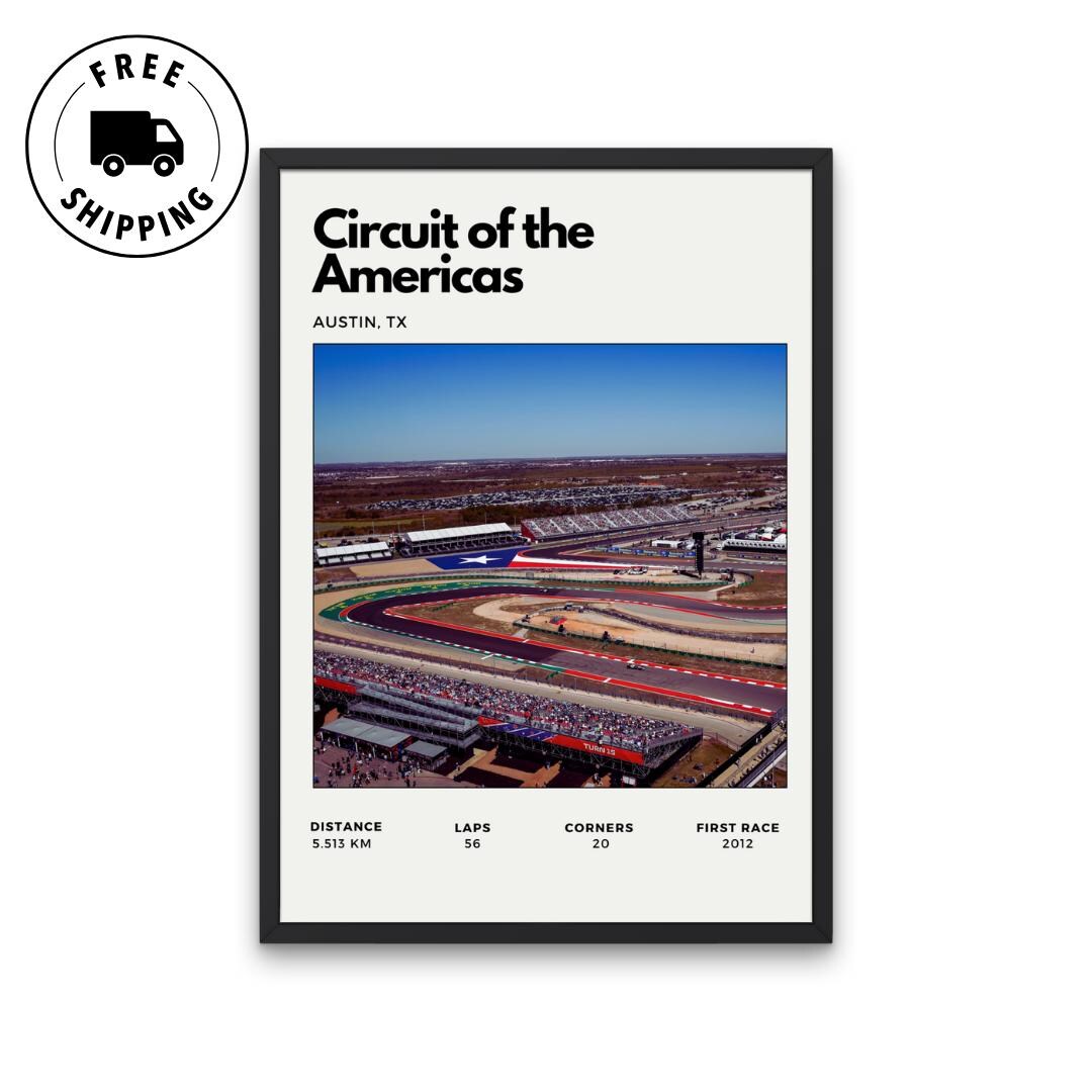 Circuit of the Americas Print | Austin F1 Track Poster | Motorsport ...