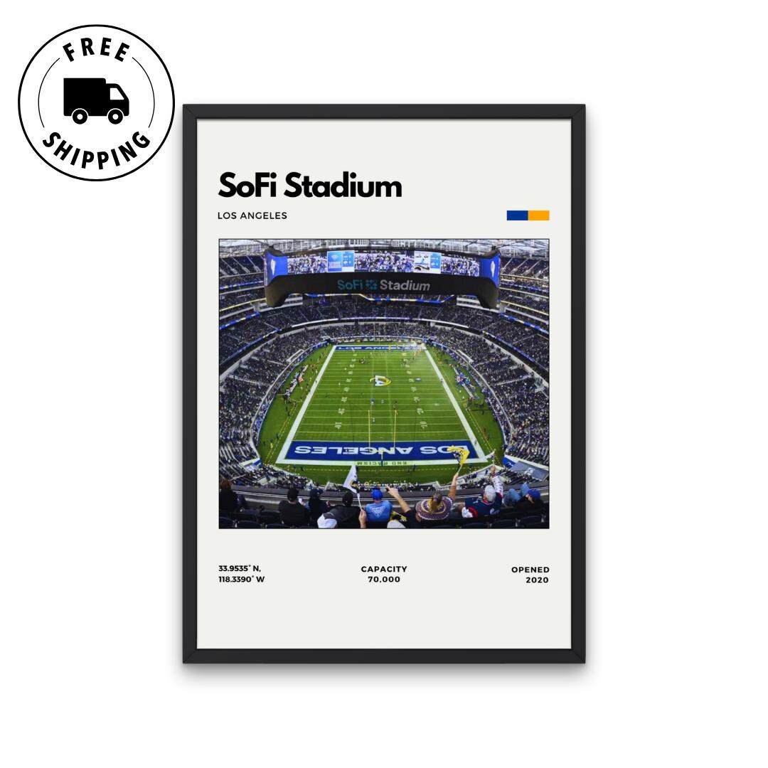 Sofi Stadium Poster - Home of the Los Angeles Rams, NFL Wall Art ...