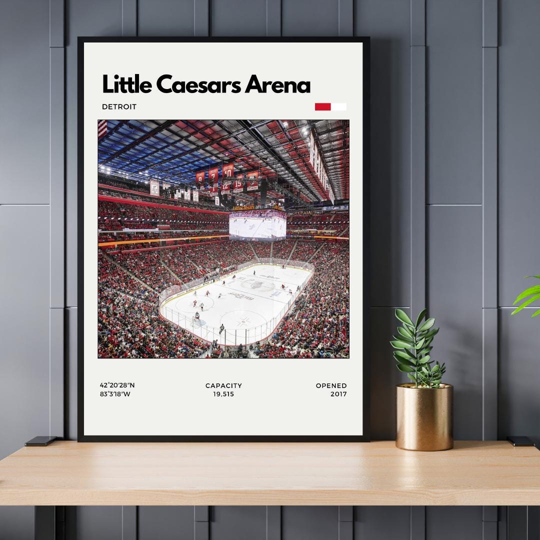 Little Caesars Arena Print - Home of the Detroit Red Wings - Etsy