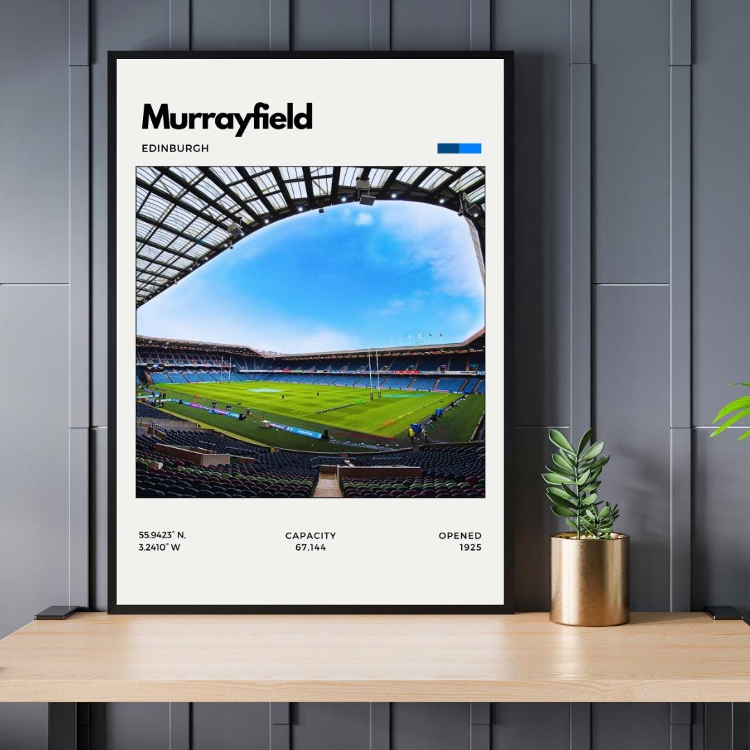 Murrayfield Stadium Print - Home of Scottish Rugby, Edinburgh Rugby ...