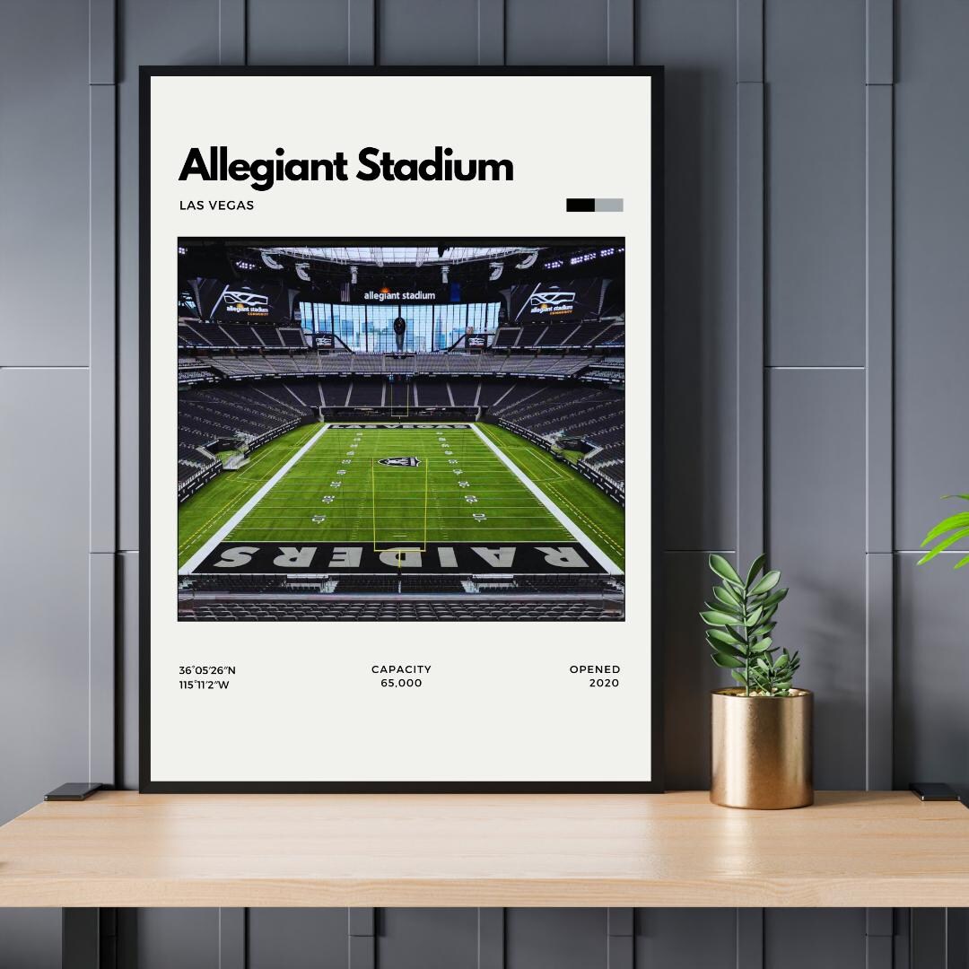 Allegiant Stadium - Home of Las Vegas Raiders. NFL Stadium Wall Art ...