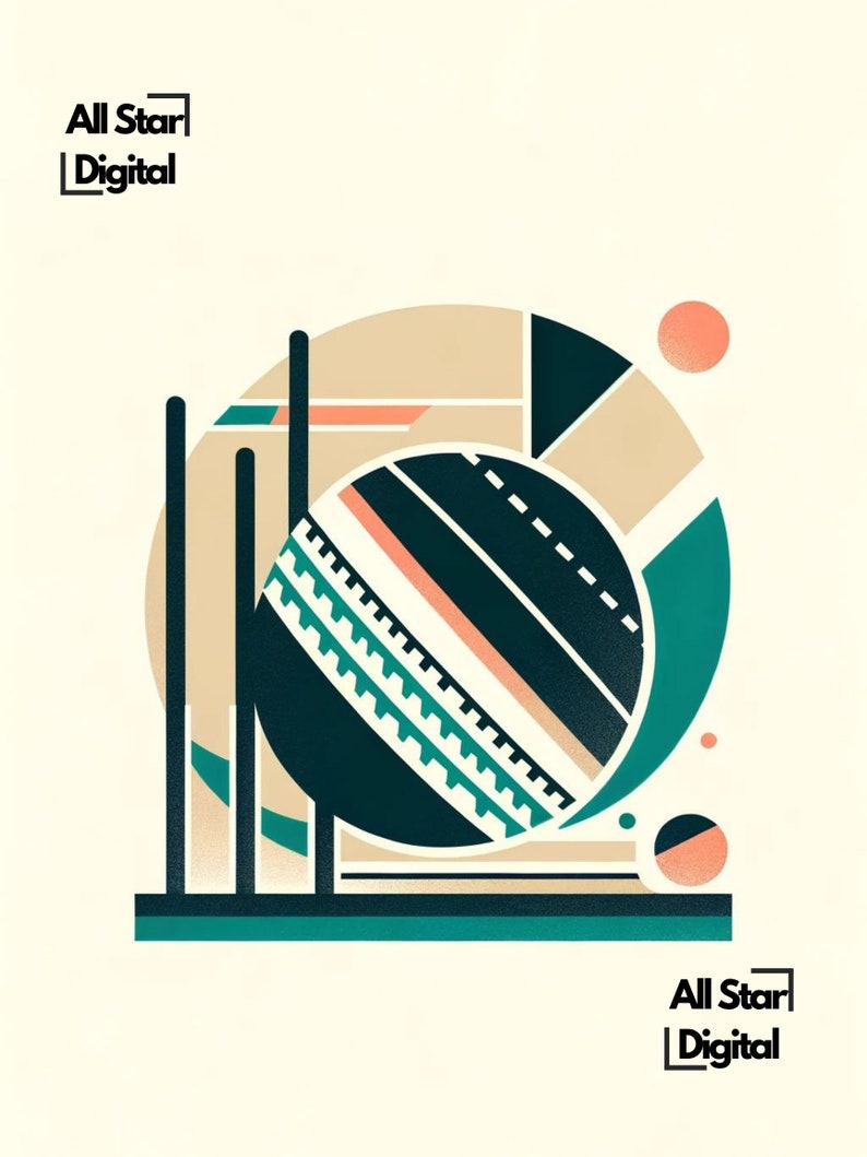 Minimalist Cricket Print, Cricket Poster Print, Digital Poster, Sports ...
