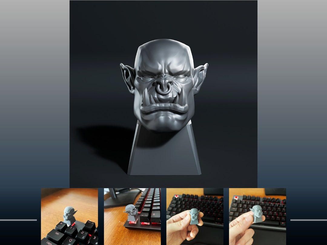 Orc Custom Artisan Keycap STL File for Cherry MX Mechanical Keyboards ...