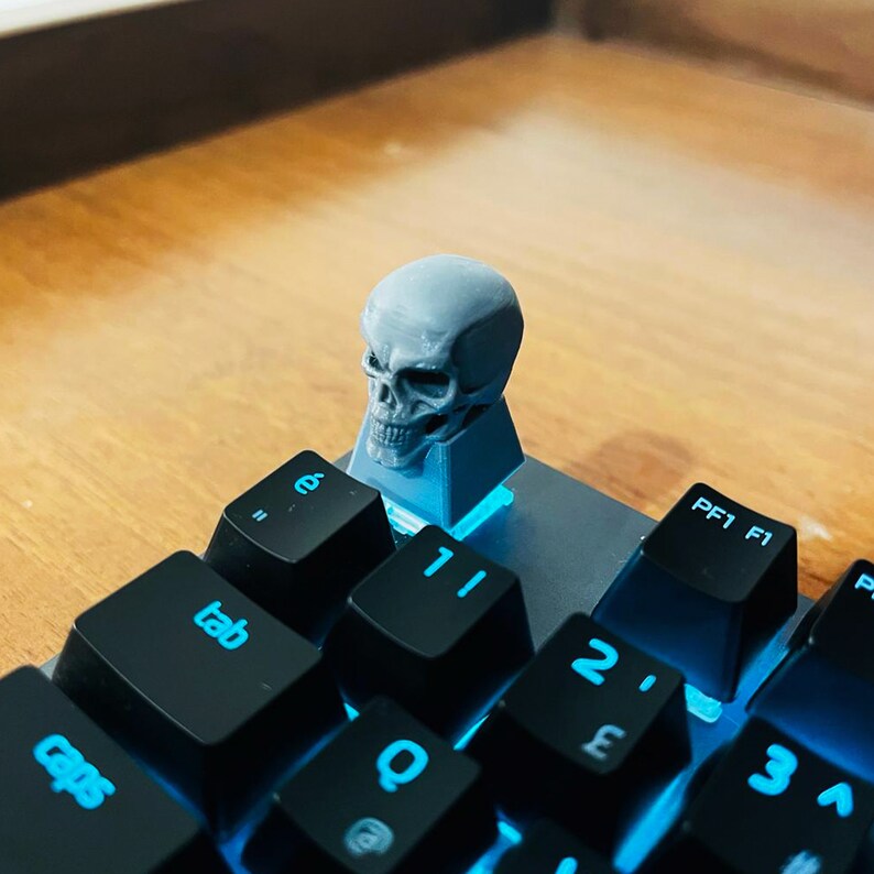 Skull Custom Artisan Keycap STL File for Cherry MX Mechanical Keyboards ...