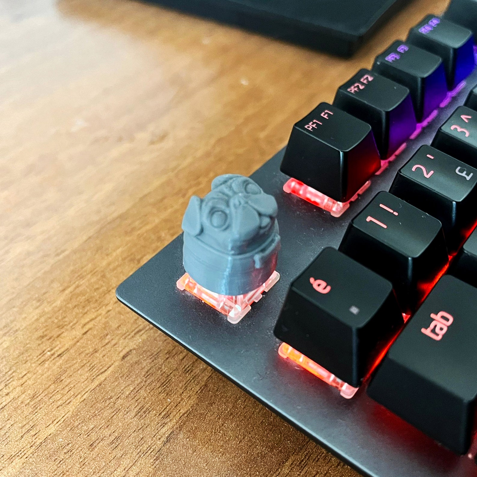 Pug - Custom Artisan Keycap STL File for Cherry MX Mechanical Keyboards ...