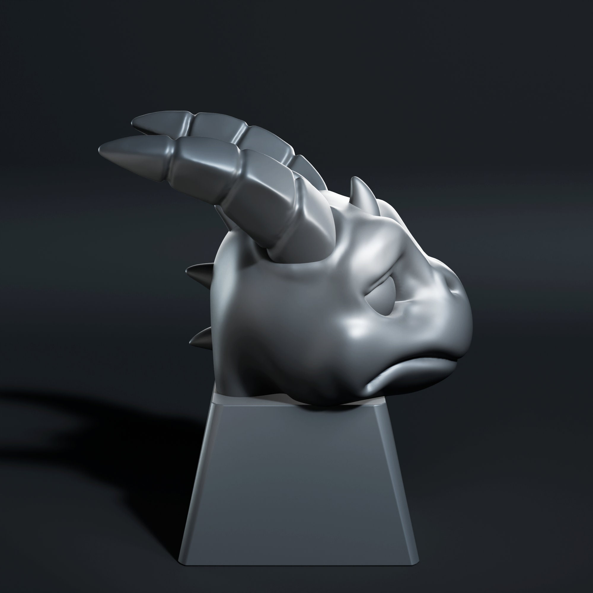 Cute Dragon Custom Artisan Keycap STL File for Cherry MX Mechanical ...