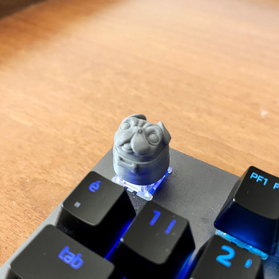 Pug Custom Artisan Keycap STL File for Cherry MX Mechanical Keyboards ...
