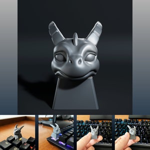 Cute Dragon Custom Artisan Keycap STL File for Cherry MX Mechanical ...