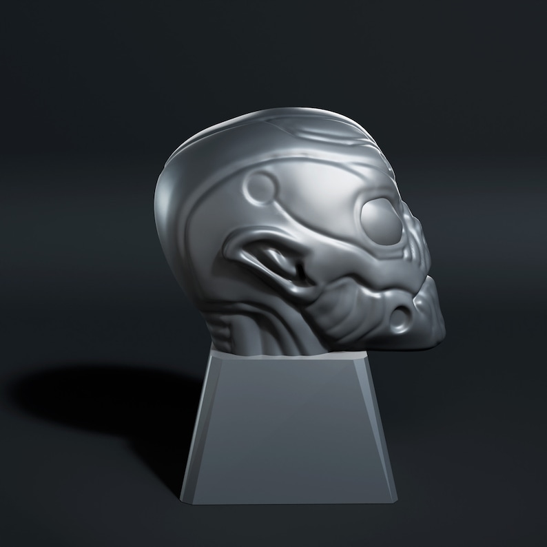 Grey Alien Custom Artisan Keycap STL File for Cherry MX Mechanical ...