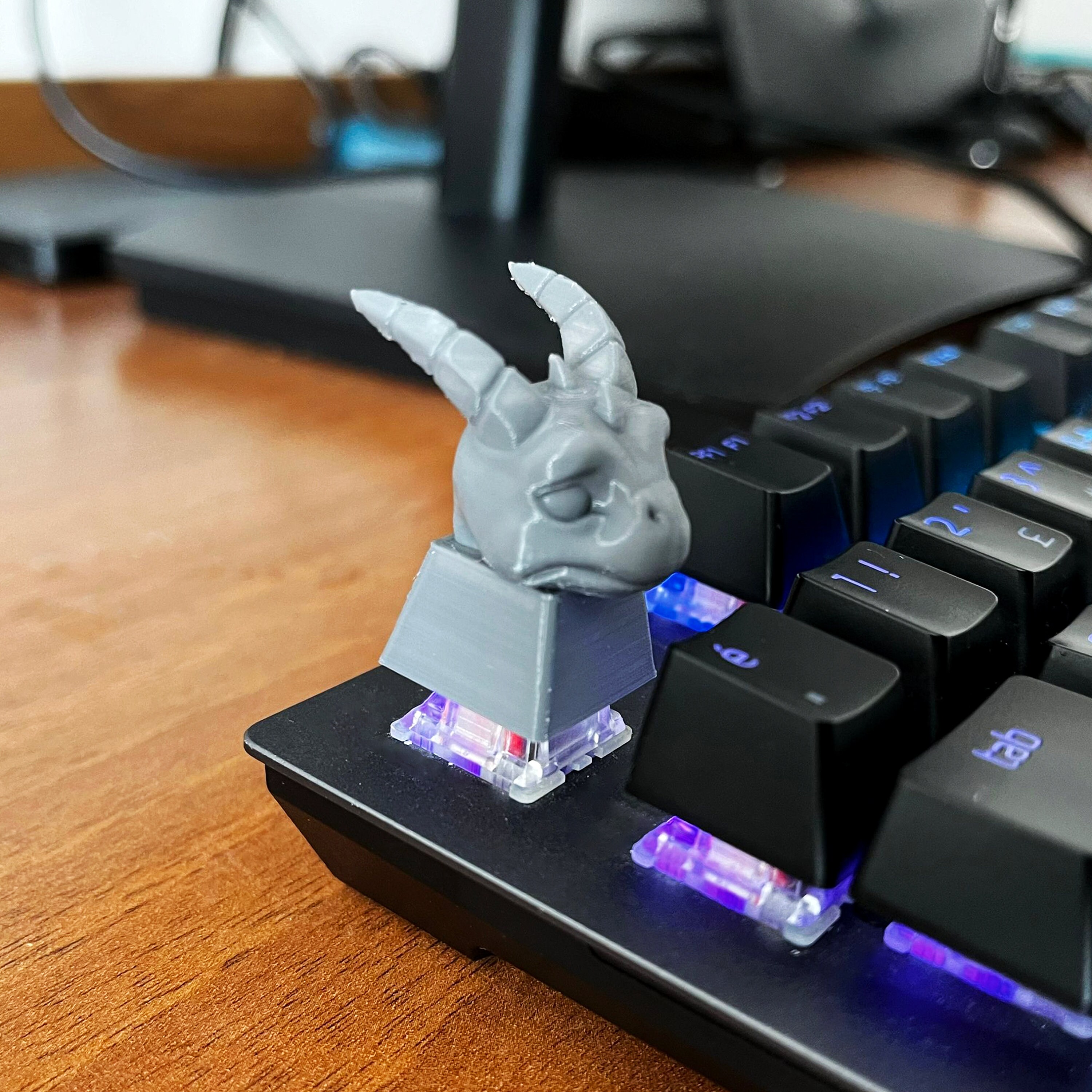 Cute Dragon Custom Artisan Keycap STL File for Cherry MX Mechanical ...