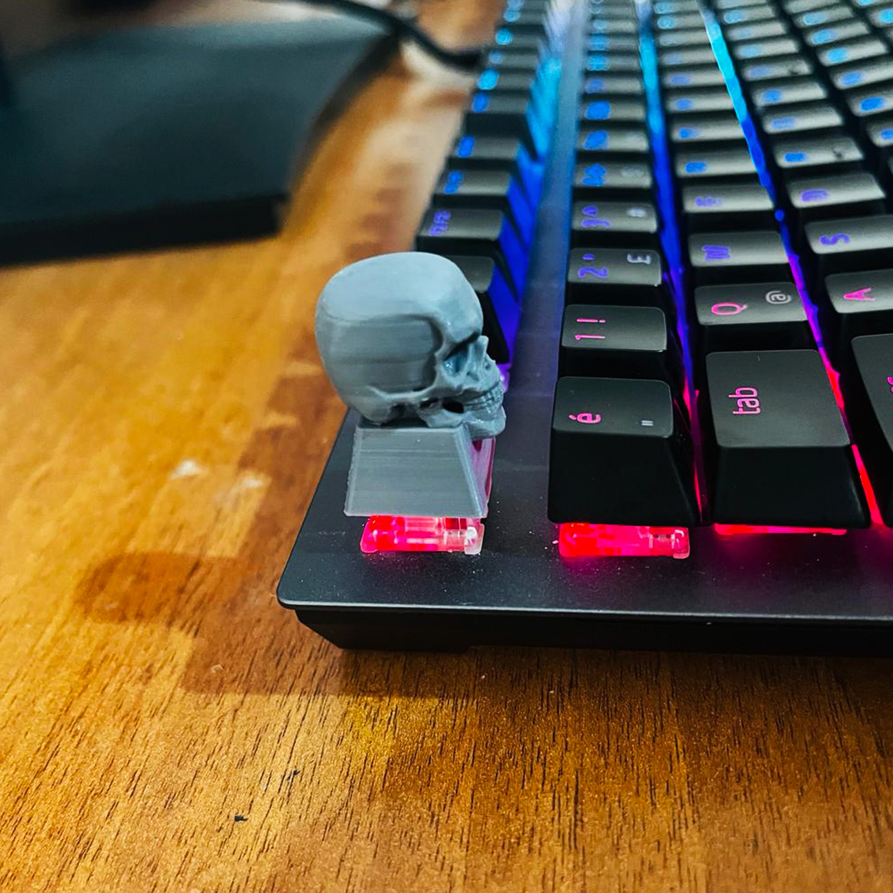 Skull Custom Artisan Keycap STL File for Cherry MX Mechanical Keyboards ...