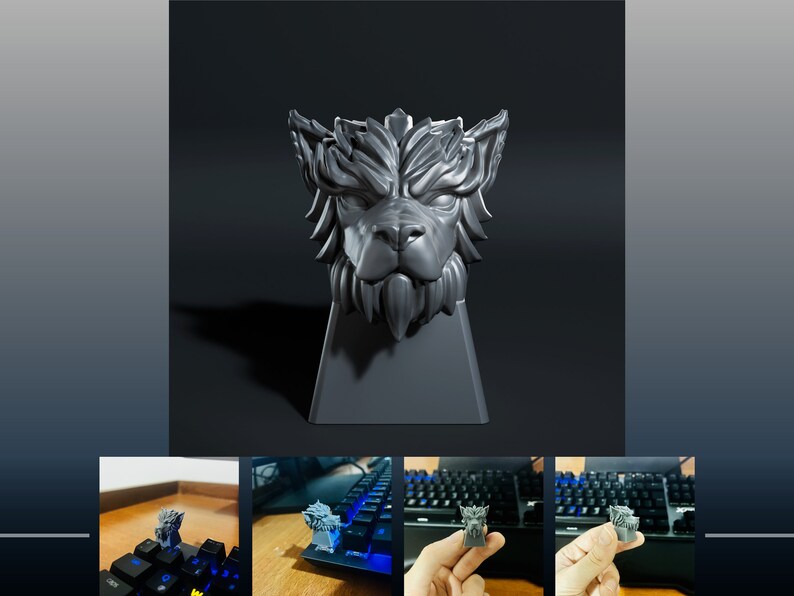 Werewolf - Custom Artisan Keycap STL File for Cherry MX Mechanical ...
