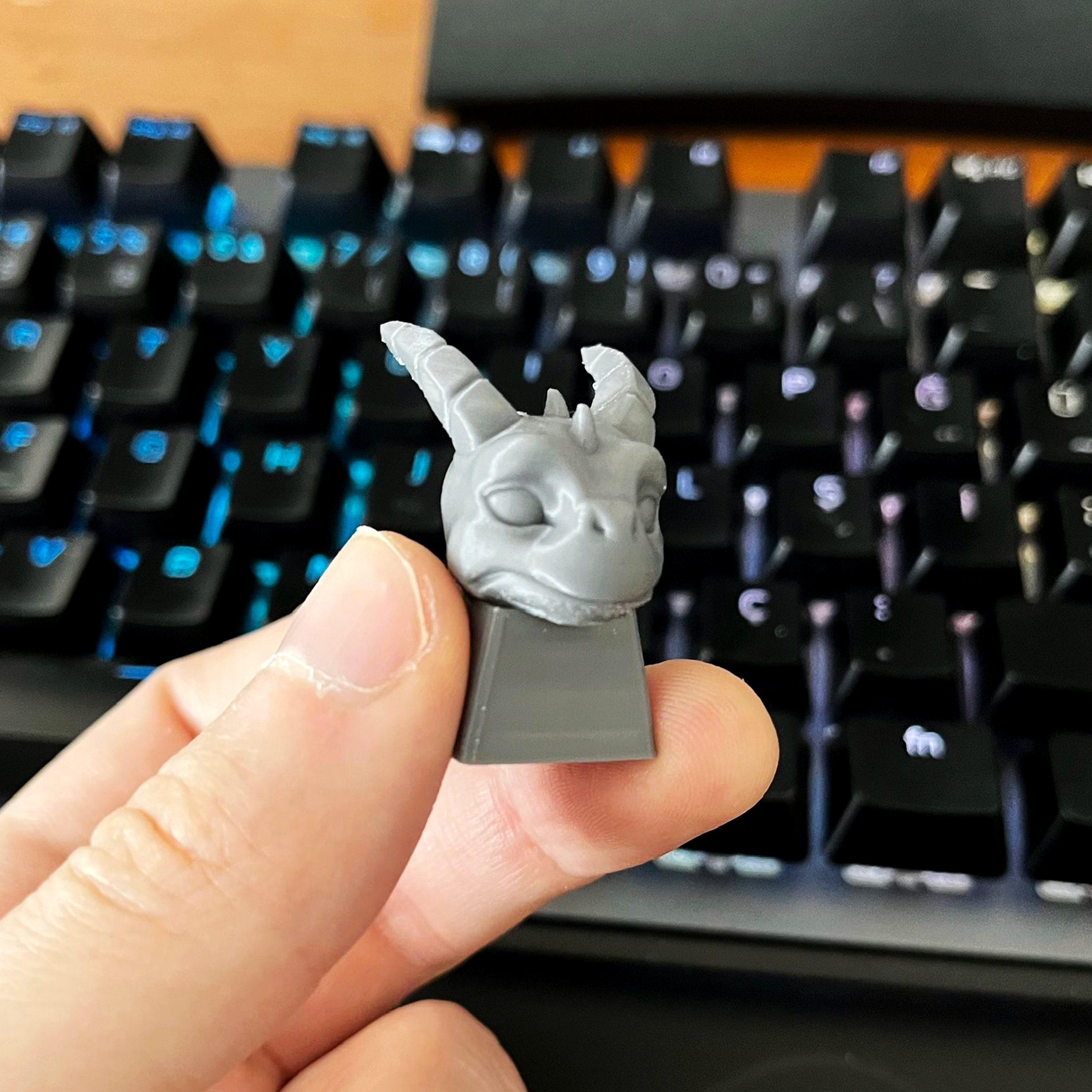 Cute Dragon Custom Artisan Keycap STL File for Cherry MX Mechanical ...
