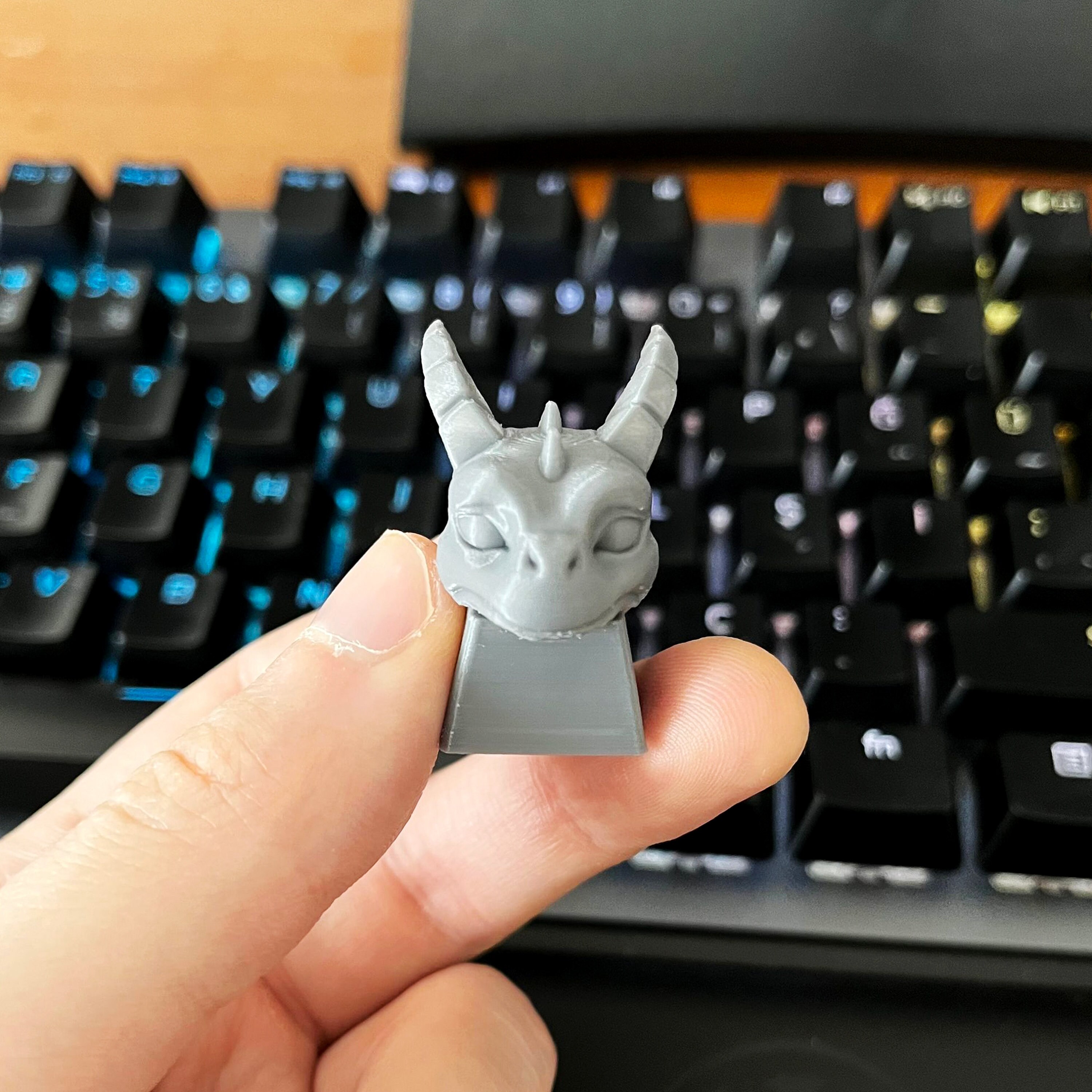 Cute Dragon Custom Artisan Keycap STL File for Cherry MX Mechanical ...