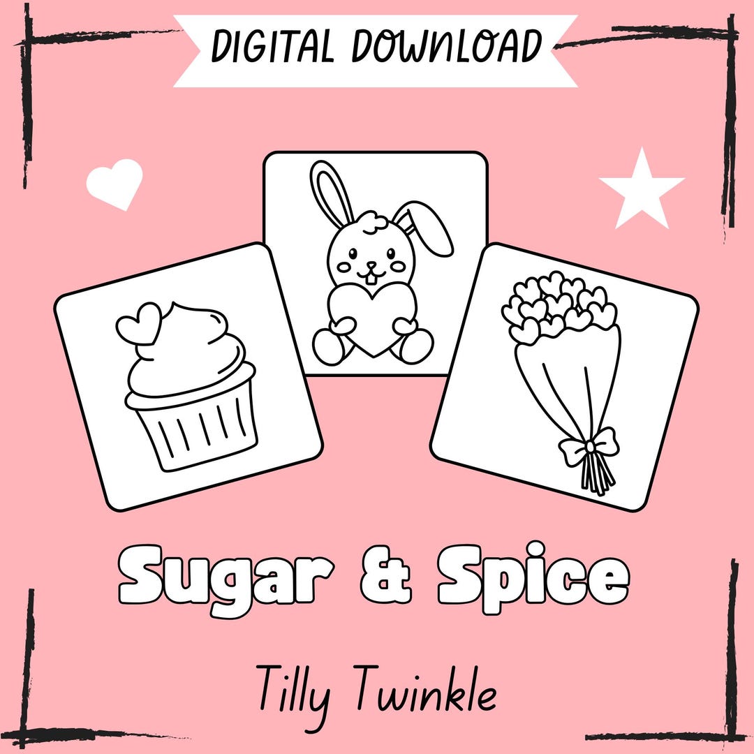 Sugar & Spice Printable Colouring Pages | 32 Pages | Instant Download ...