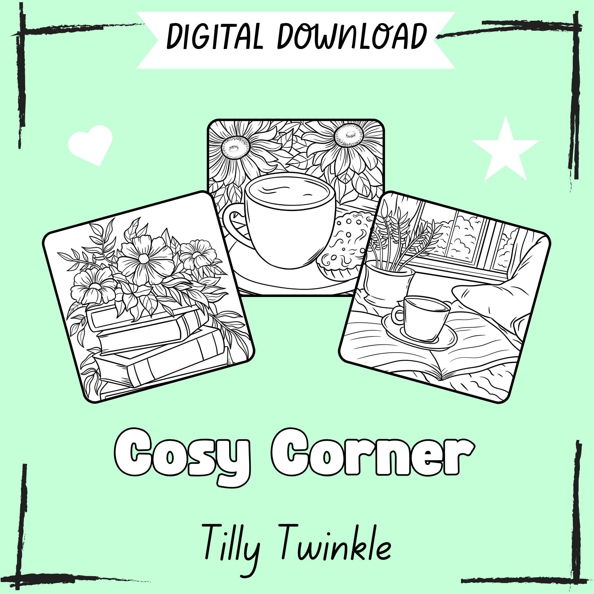 Cosy Corner Printable Colouring Pages | 10 Pages | Instant Download ...