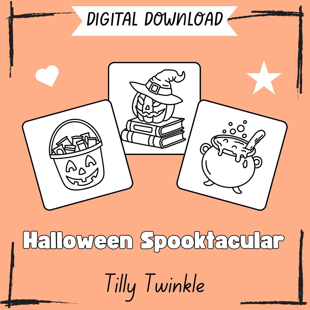 Halloween Spooktacular Printable Colouring Pages | 32 Pages | Instant ...