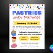 Pastries With Parents Flyer Canva Template - Customizable for PTA PTO ...