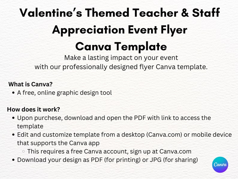 Valentine's Day Themed Appreciation Event Flyer Canva Template ...