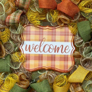 Fall Front Door Decor, Welcome Fall, Fall Wreath, Fall Decor, Fall Door ...