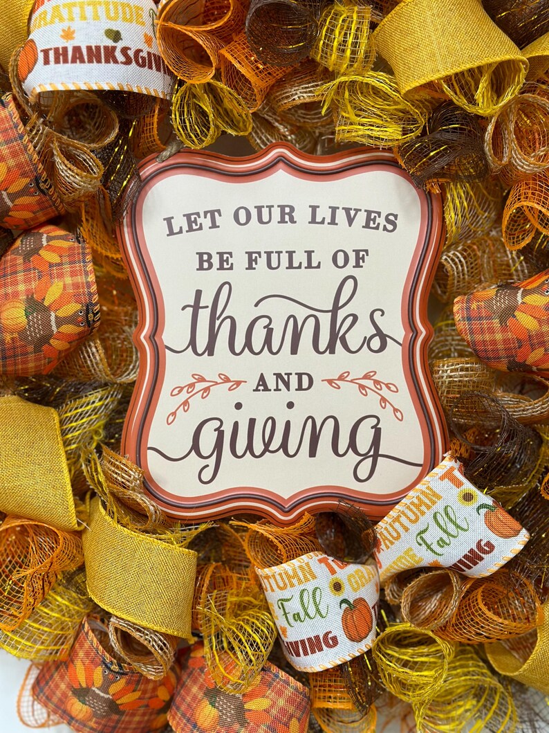 Fall Front Door Decor, Happy Thanksgiving, Fall Wreath, Fall Decor ...