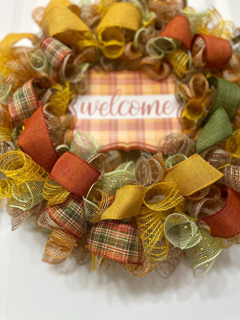 Fall Front Door Decor, Welcome Fall, Fall Wreath, Fall Decor, Fall Door ...