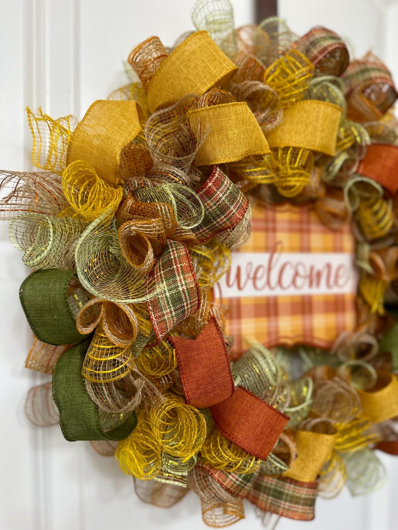 Fall Front Door Decor, Welcome Fall, Fall Wreath, Fall Decor, Fall Door ...