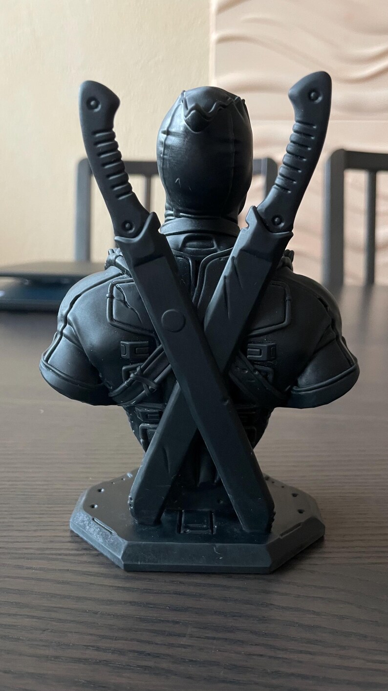 Deadpool Resin Bust Statue - 3D Printed Hand Painted Fantasy Art Decor ...