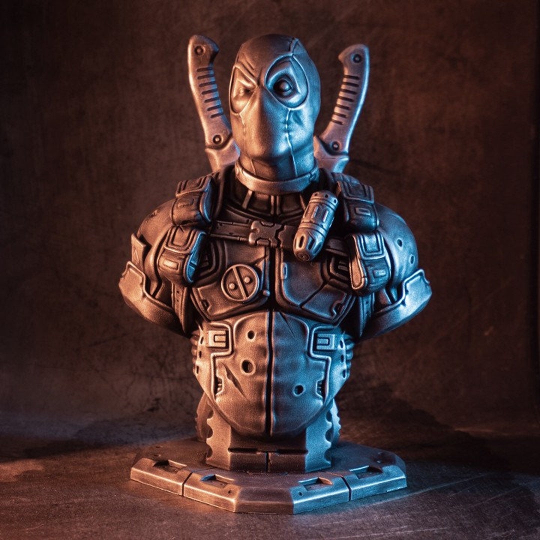 Deadpool Resin Bust Statue - 3D Printed Hand Painted Fantasy Art Decor ...