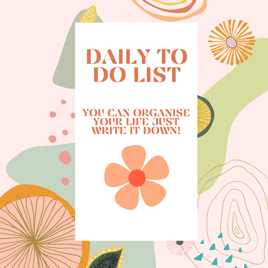 Printable to Do List Flower to Do List Priorities First to Do List ...