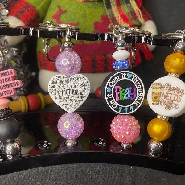 Beaded Keychain - Etsy