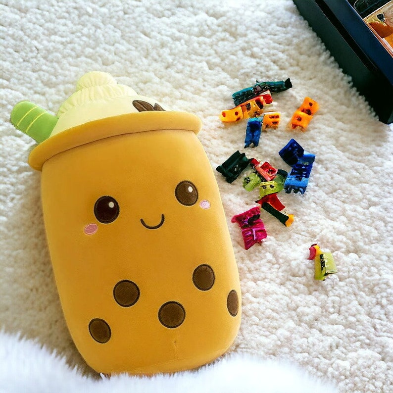 Bubble Tea Pillow, Plush Stuffed Pillow, Milk Tea Cup Pillow Plush ...
