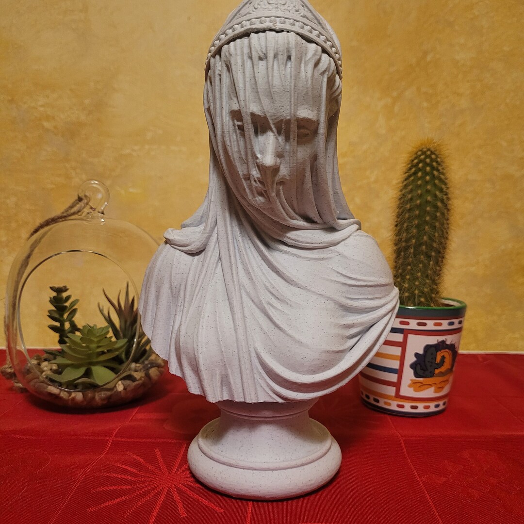 Veiled Lady, Drapery Bust, Decorative Statue, Flawlessly 3D Printed ...