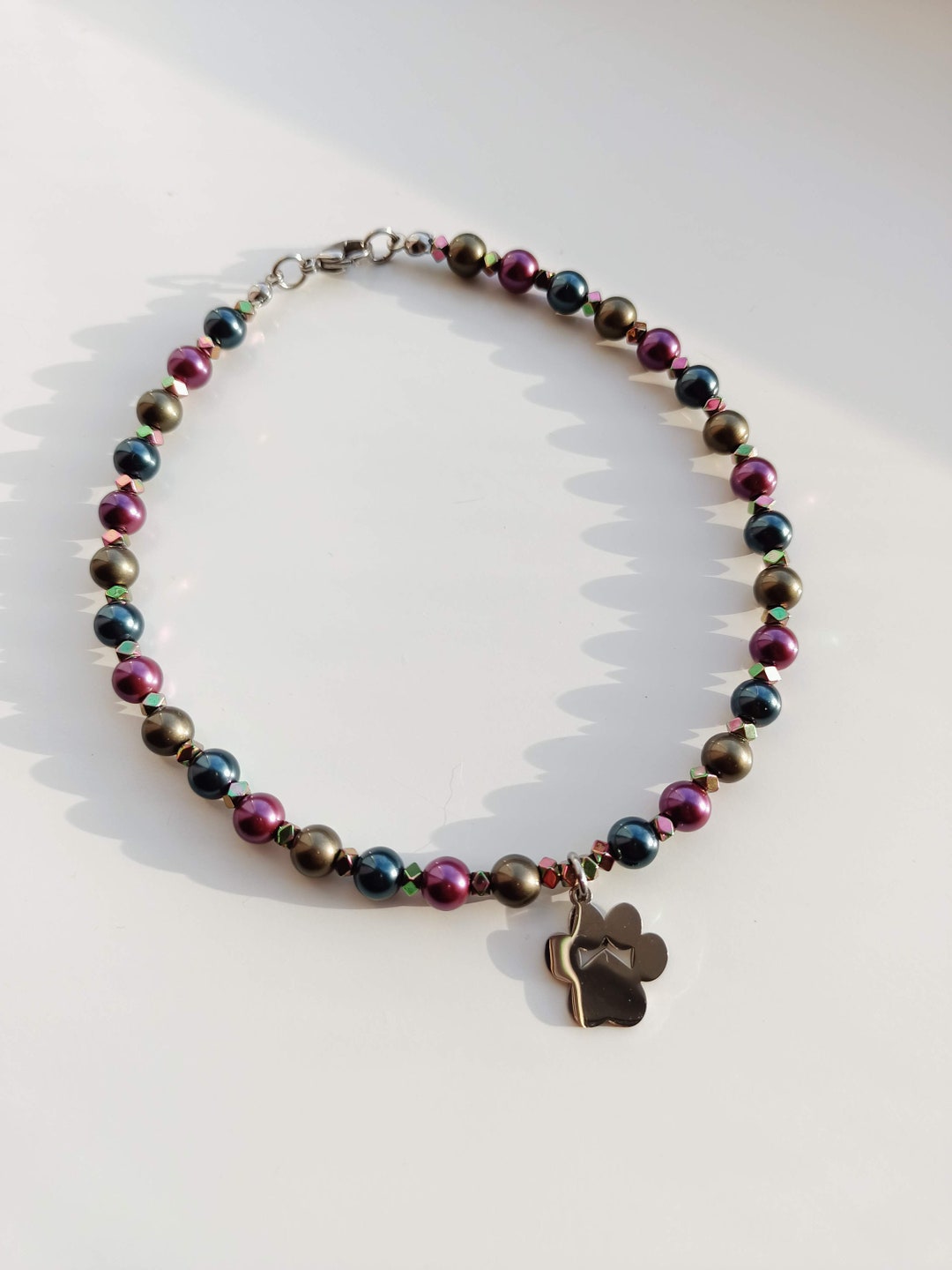 Beaded Cat Collar,cute Crystal Kitten Collar,luxury Pet Necklace,cat ...